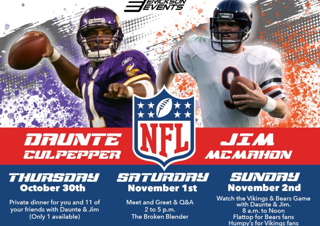 Ultimate NFL QB Experience - Private Dinner Party for 12 with Daunte ...
