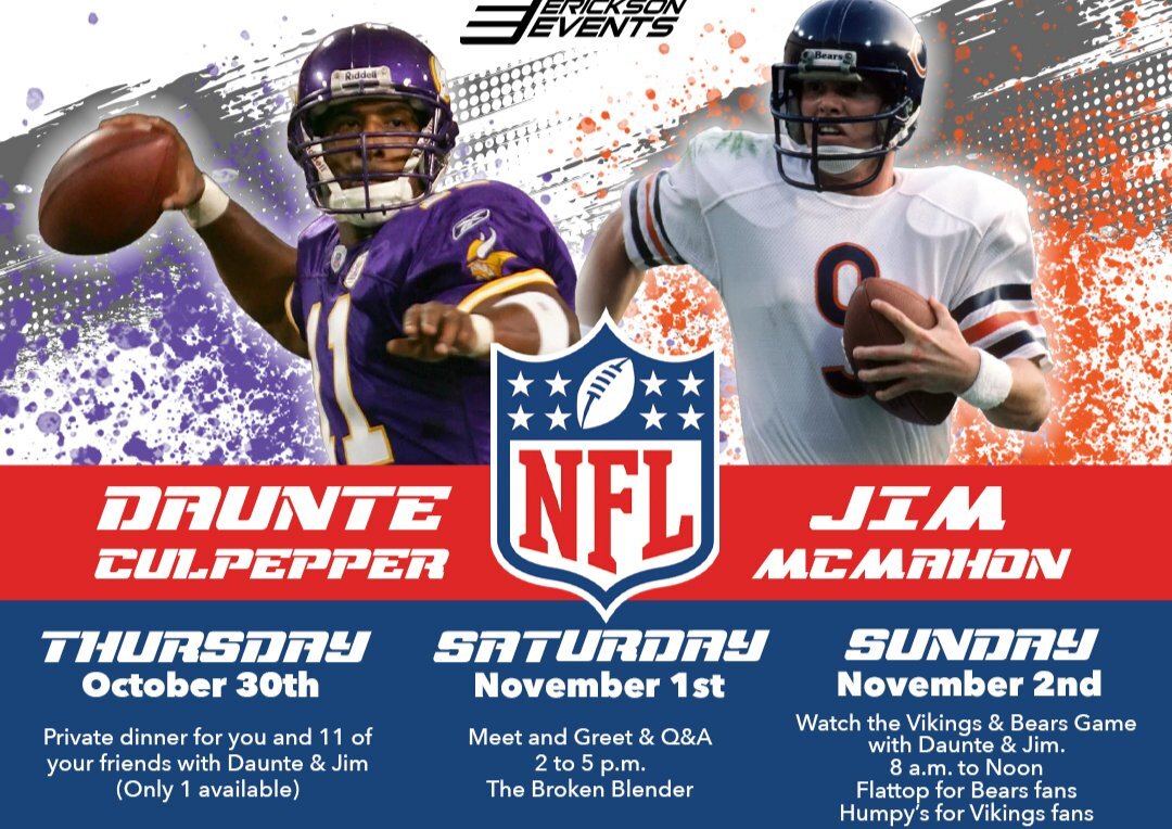 NFL QB's Jim McMahon and Daunte Culpepper Meet and Greet Party at The ...