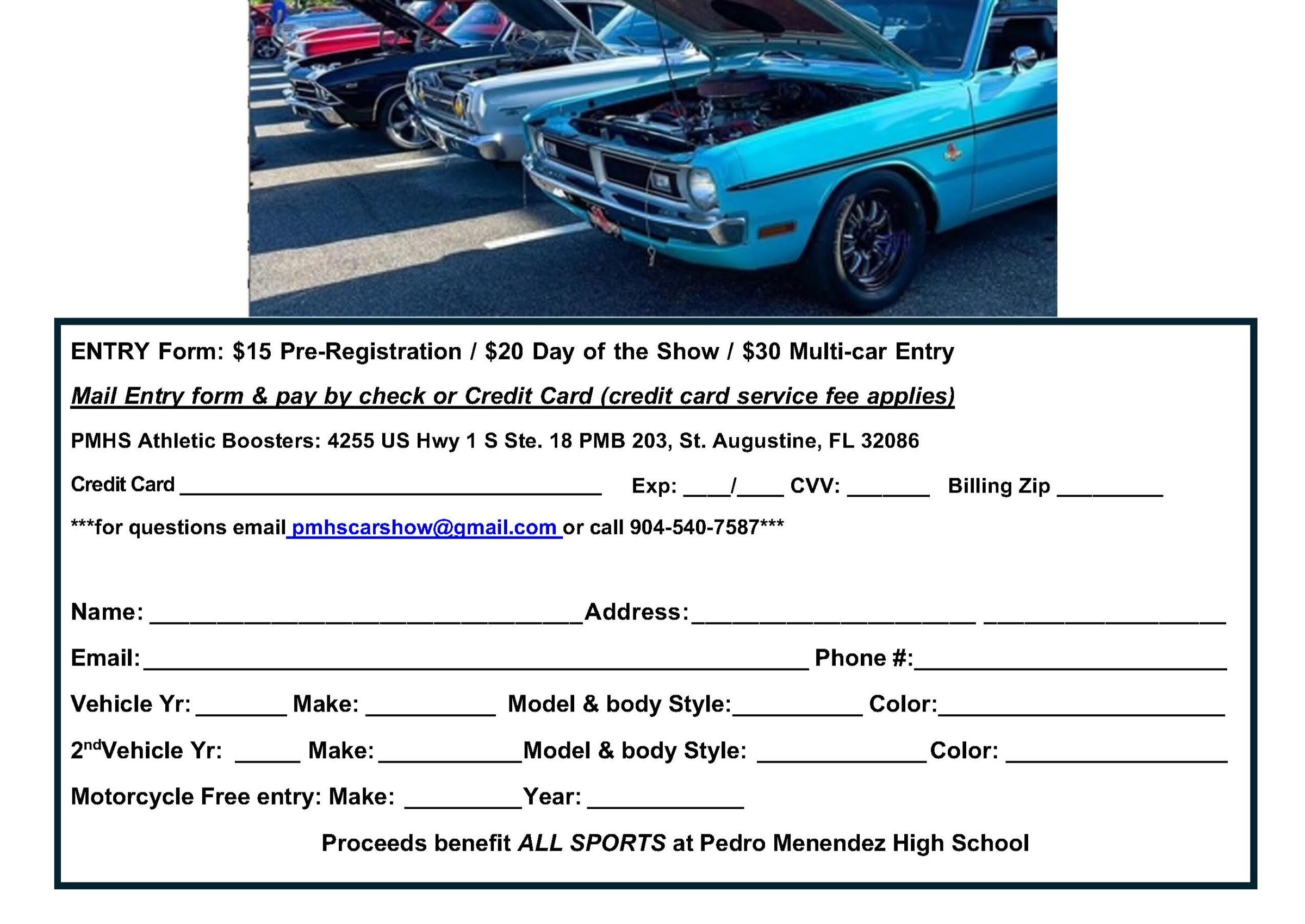 9th Annual Car Show REGISTRATION 2/7/2026 | falconboosters Box Office