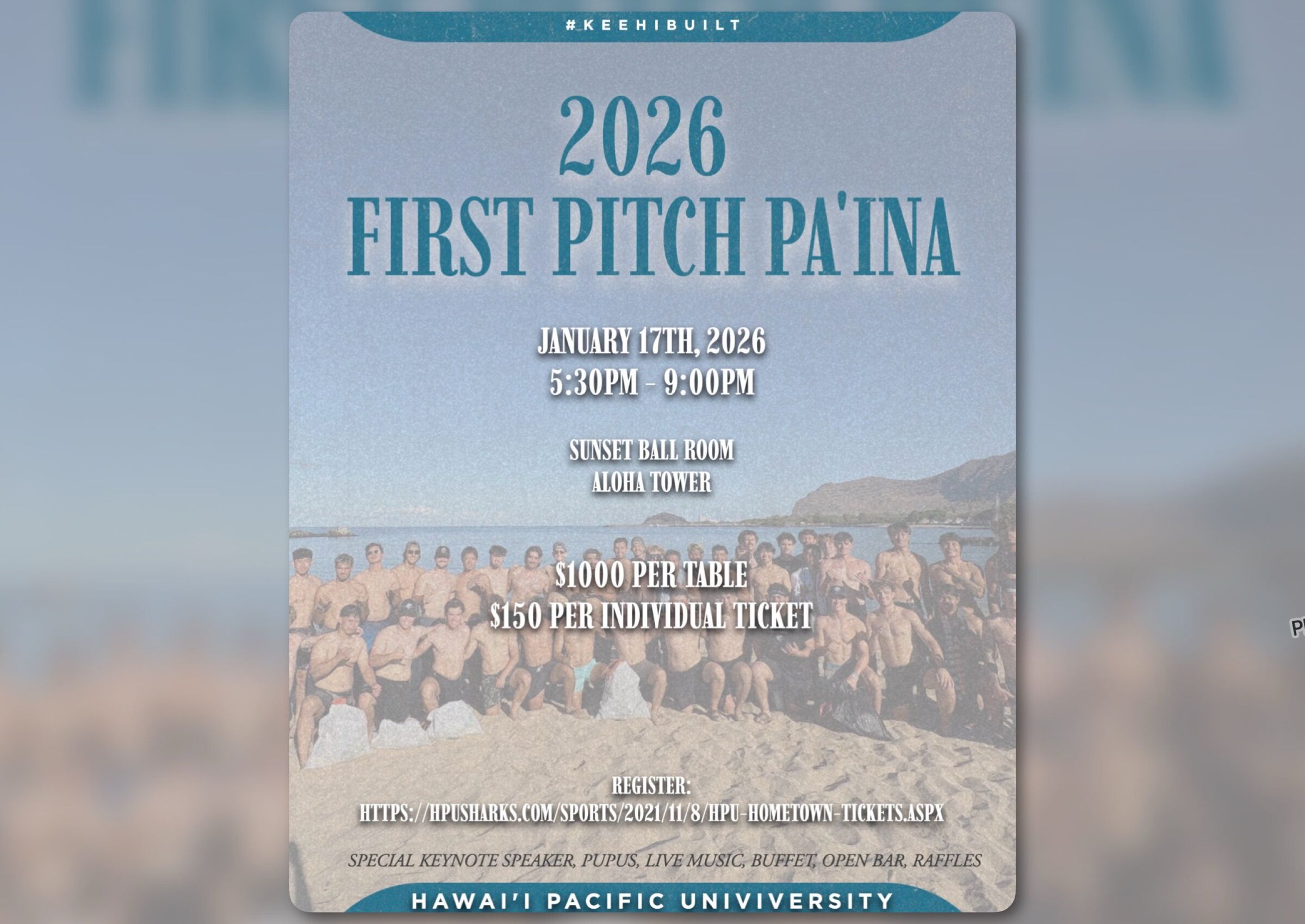 First Pitch Pa'ina | hpu Box Office