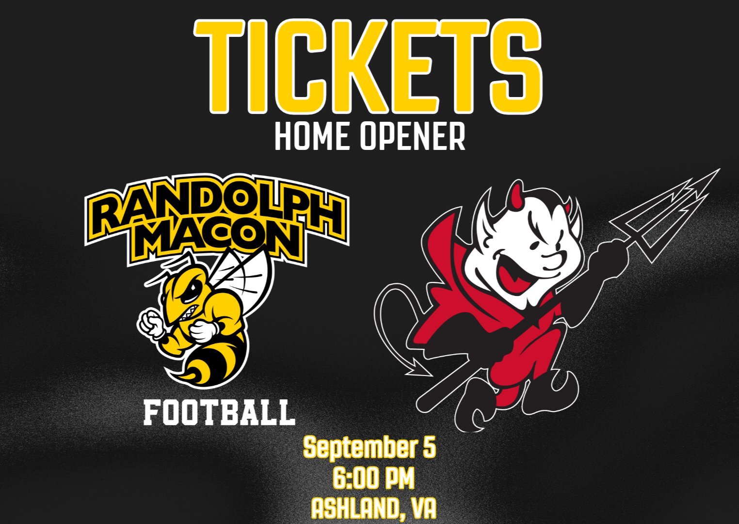 Randolph-Macon Football vs Dickinson | Home Opener | rmc Box Office