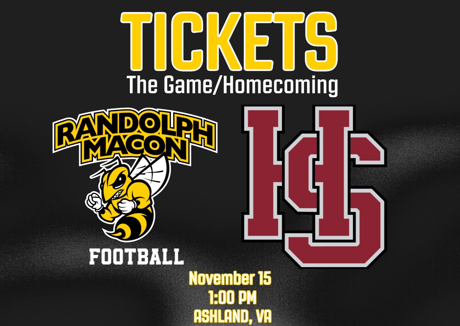 Randolph-Macon Football vs Hampden-Sydney | The Game | Homecoming | rmc ...